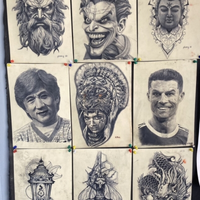 Bài thực hành trên da nhân tạo của Hv khóa 1